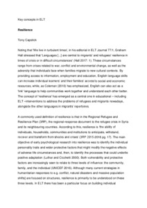 Key concepts in ELT: resilience - CentAUR